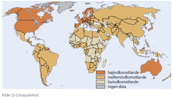 Hvor stor er BNP pr. indbygger i verdens lande?